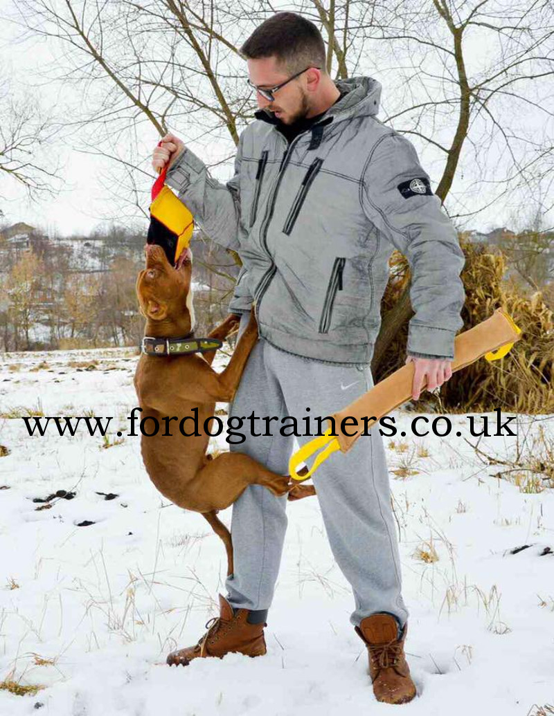 Real Thick Leather Large Dog Training Bite Pad 24 x 4